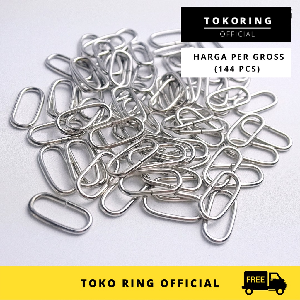 Jual Ring Oval 1,5 cm tebal 1,6 mm Nikel - Toko Ring Official (Harga ...