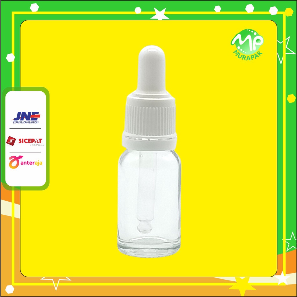 Jual BOTOL KACA PIPET 10ML BENING / CLEAR - RING SEGEL PUTIH | Shopee ...