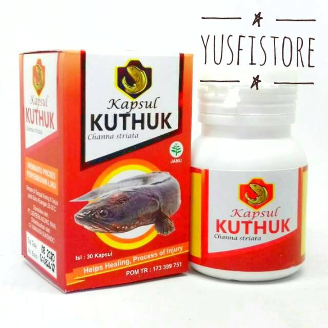 Jual Kapsul Kuthuk Ikan Gabus 30 kapsul Menghilangkan Bekas Luka ...