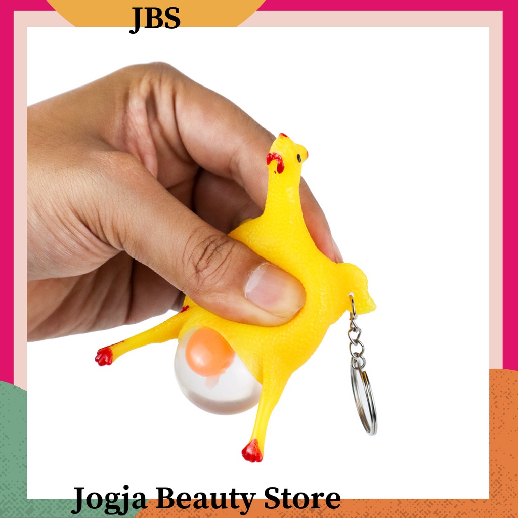 Jual Squishy Anti Stress Model Ayam Bertelur Material Vinyl 9 x 5.5 cm ...