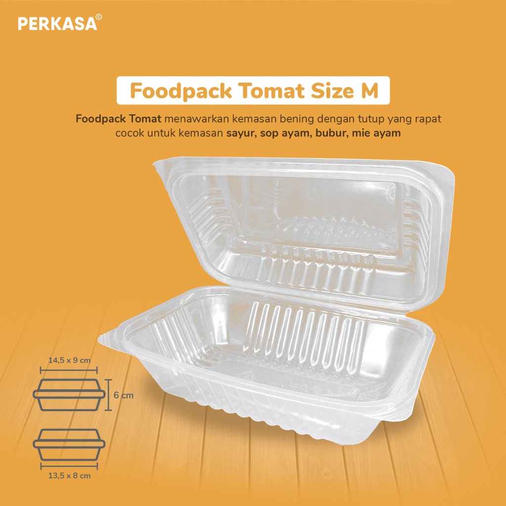 Jual Food Pack Size M / Kotak Makan Plastik Mika / Kemasan Makanan ...