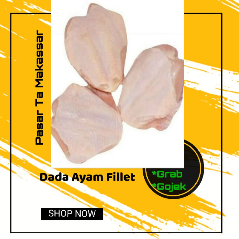 Jual Dada Ayam Fillet Segar tanpa kulit/Dada Ayam Tanpa Tulang / Ayam ...