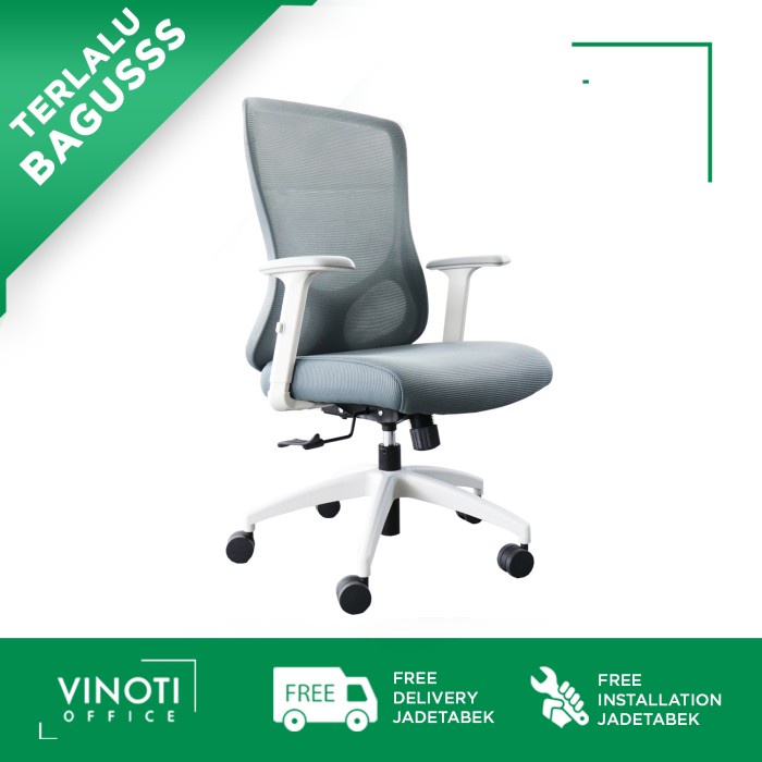 Jual Kursi Kerja Kantor Vinoti Office Mars Abu Abu | Shopee Indonesia