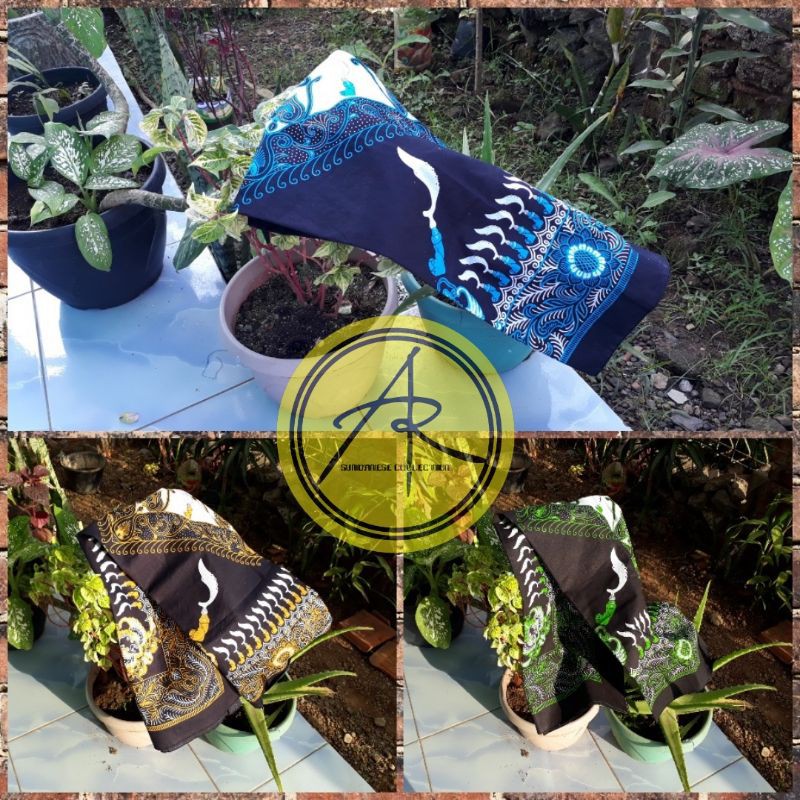 Jual Iket Ikat Sunda Motif Kujang Lembaran Lepasan Segiempat Bendo ...