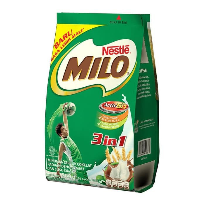Jual Milo 3 In 1 Polybag 700Gr (20X35Gr) | Shopee Indonesia