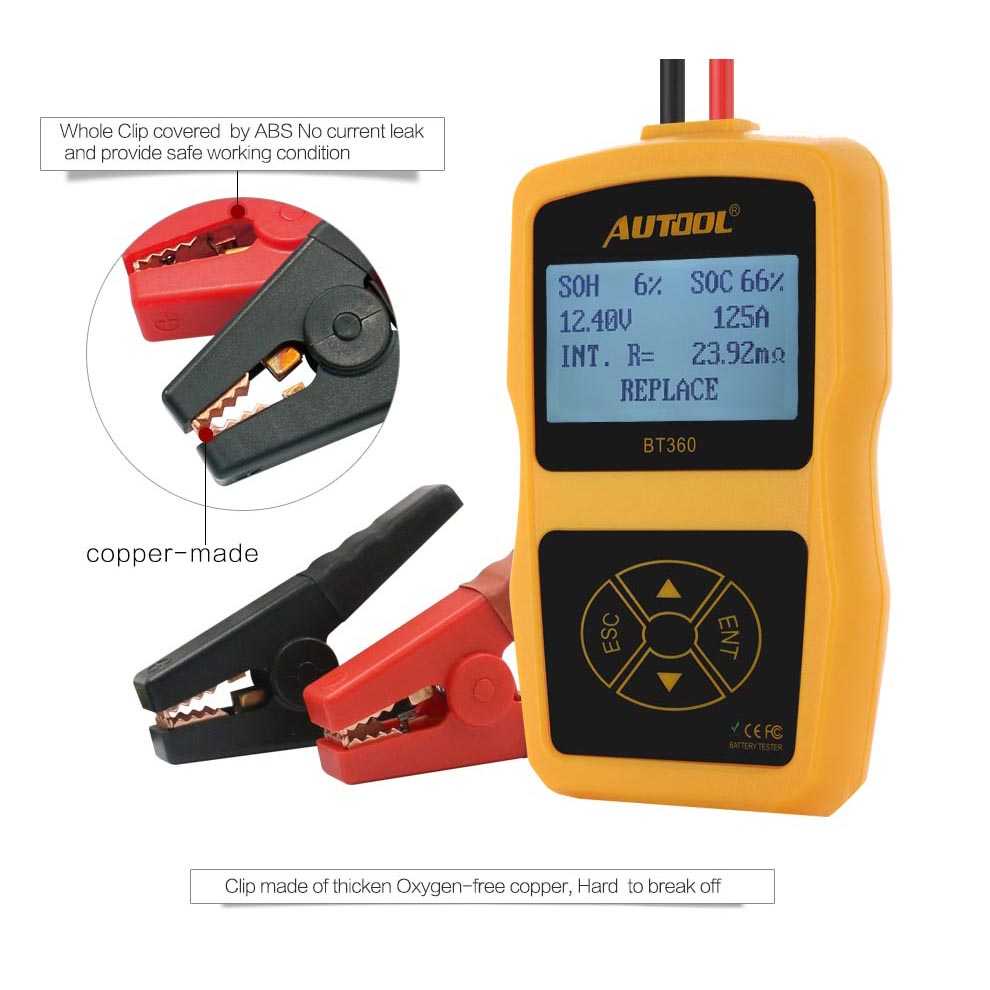 Jual AUTOOL Tester Baterai Aki Mobil Motor 12V 2000CCA - BT360 | Shopee ...
