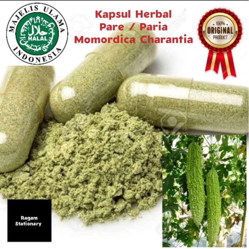 Jual Kapsul bubuk Pare Paria herbal jamu obat curah 100 butir | Shopee ...