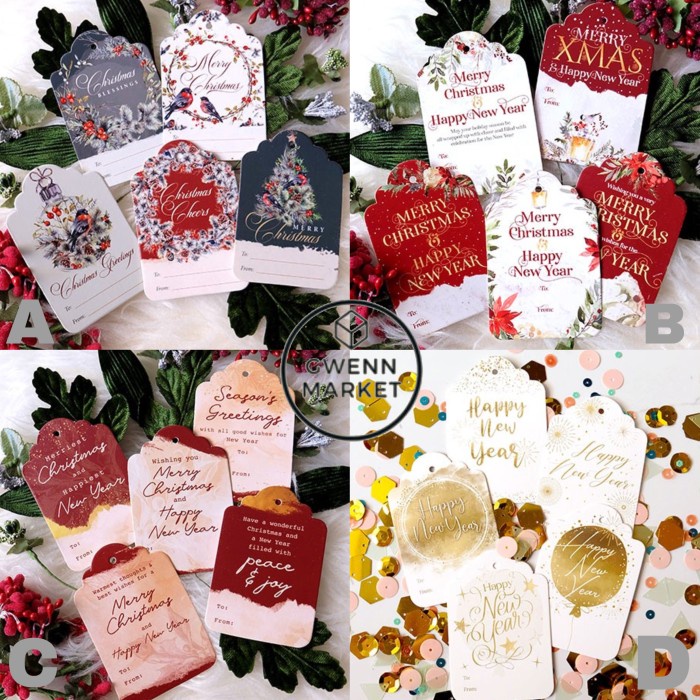 Jual Hand tag Christmas per5 pcs handtag Christmas handtag natal kartu ...