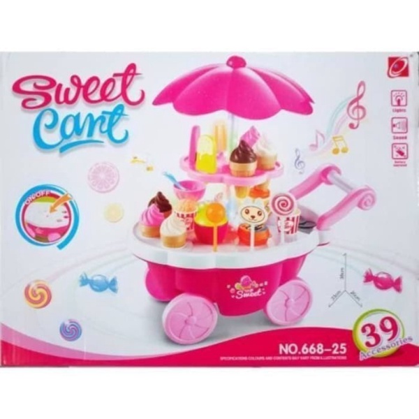 Jual ICE CREAM CART PLAYSET SWEET SHOP LUXURY CANDY CART MAINAN ANAK ...