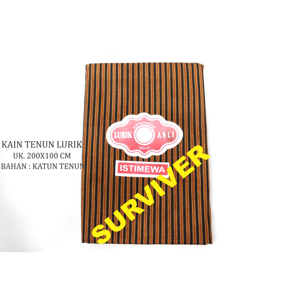 Jual Kain Batik Tenun Lurik Khas Jogja Solo Motif Garis Dongker Putih ...