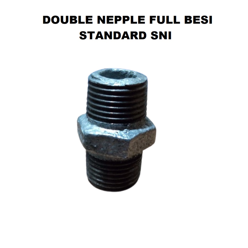 Jual Double Nepple Full Besi 3/4 inch Sambungan Pipa Drat Luar Male ...