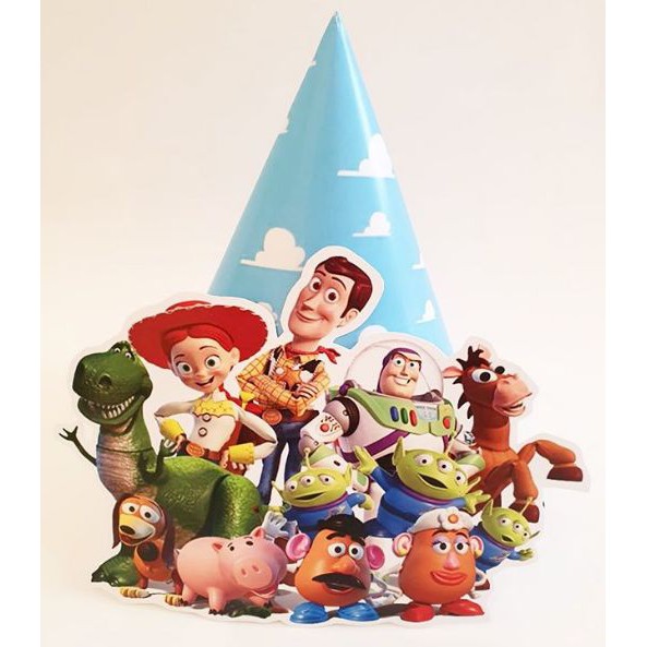 Jual topi ulang tahun toy story pop up / topi ultah kerucut custom toy ...