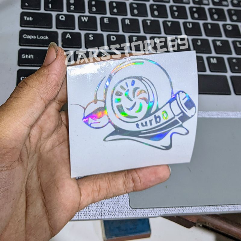 Jual stiker cutting siput turbo hologram - stiker motor helm laptop ...