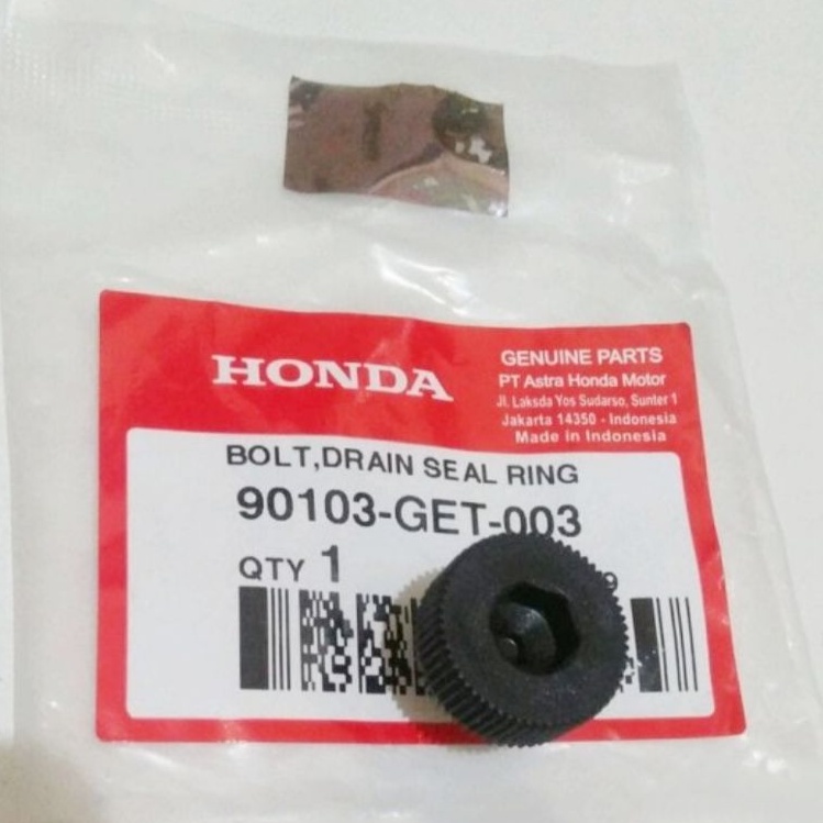 Jual 90103-GET-003 Bolt Drain Seal Ring Baut Tap Air Radiator ...