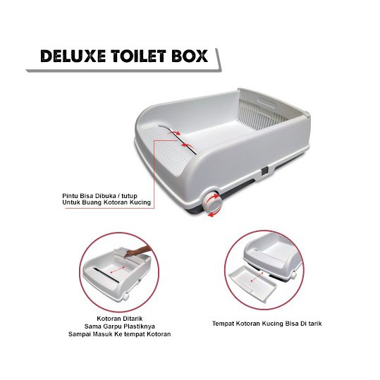 Jual Litter Box Deluxe Toilet CP600 / Toilet Kucing | Shopee Indonesia