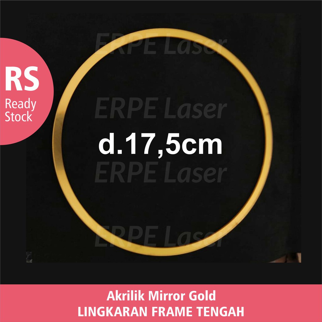 Jual LINGKARAN FRAME TENGAH Dekorasi Mahar Bahan Akrilik Mirror Gold ...