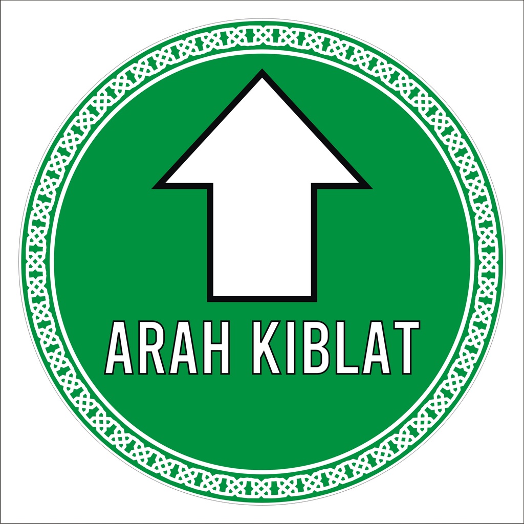 Jual Stiker LANTAI ARAH KIBLAT Bulat | Shopee Indonesia