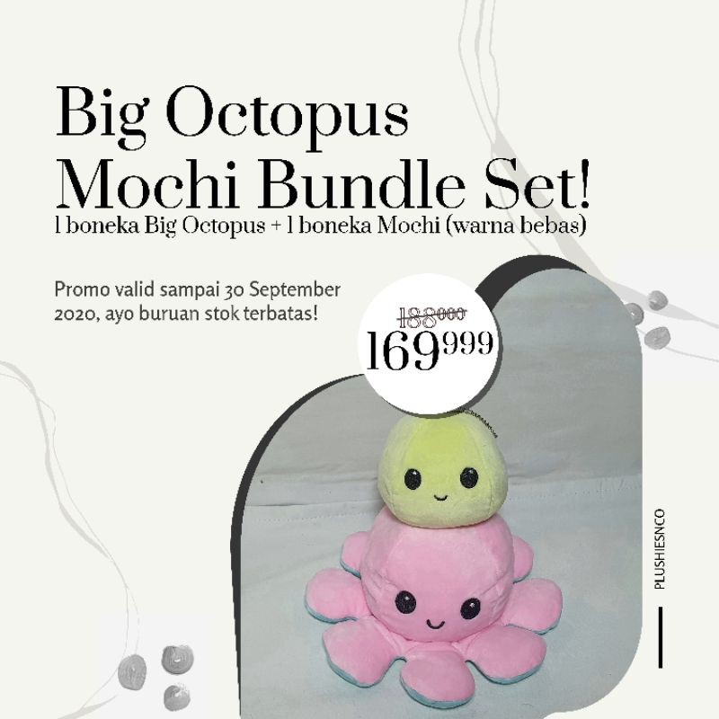 Jual September Bundling 10000 likes (Big/Mini Reversible Octopus ...