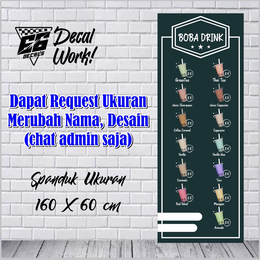 Jual SPANDUK BOBA MURAH CUSTOM | Shopee Indonesia