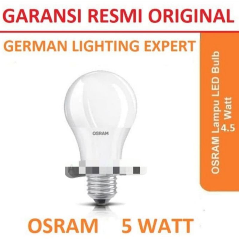 Jual OSRAM Lampu LED 5w bohlam kuning warm white 827 ASLI ORIGINAL ...