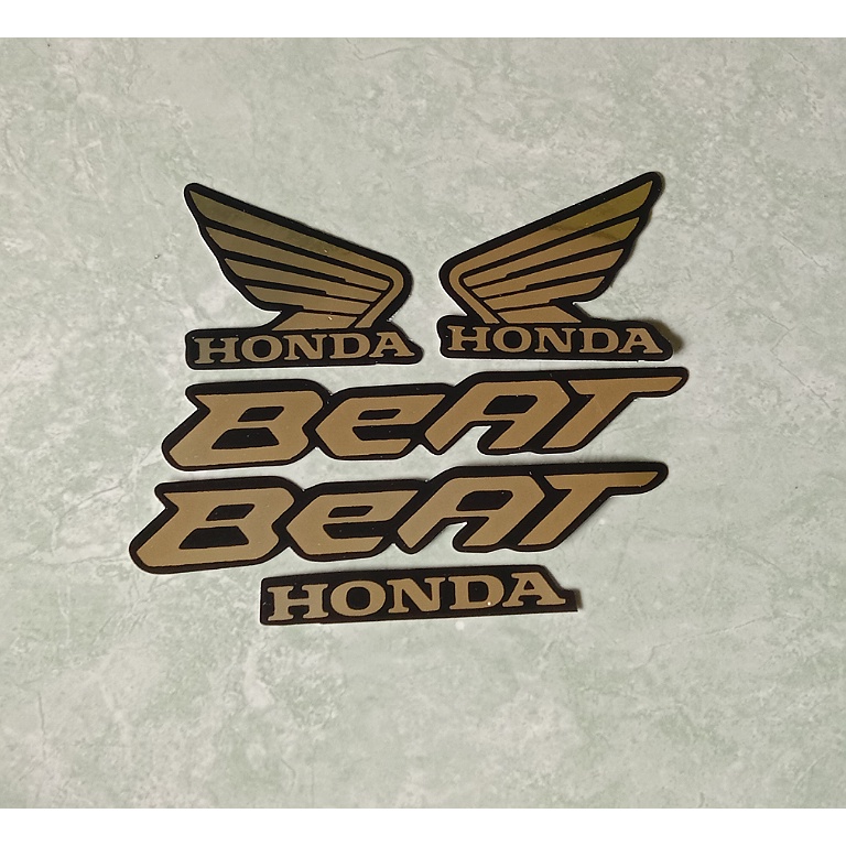 Jual stiker striping logo honda beat gold | Shopee Indonesia
