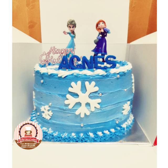 Jual Frozen cake Kue Ulang tahun Frozen Kue ultah anak custom | Shopee ...