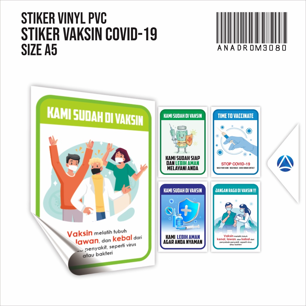 Jual Stiker Vaksinasi | Vaccination Stickers | STIKER VAKSIN | Anadrom ...