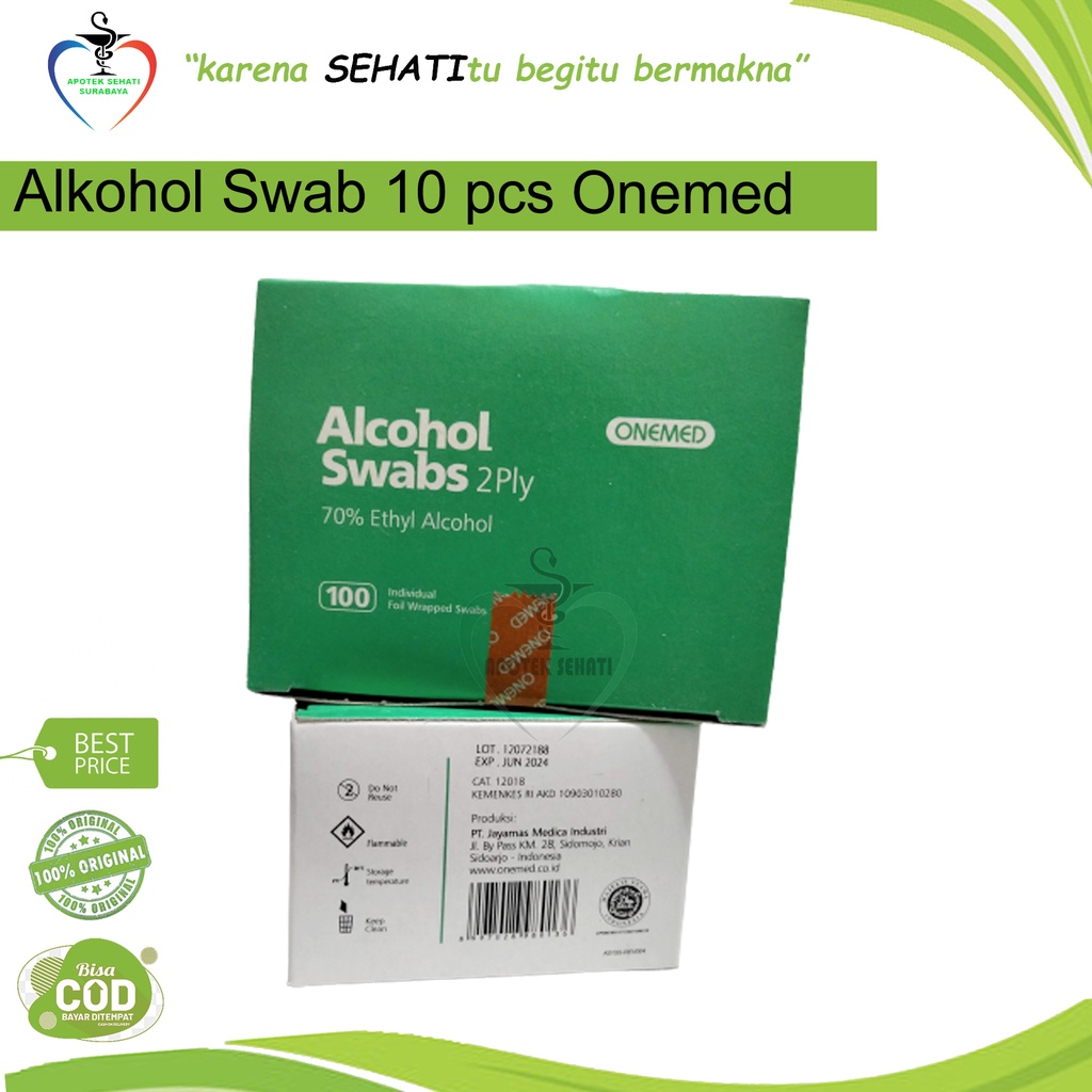 Jual Alkohol Swab Onemed Tissue Alcohol Pads Oneswabs | Shopee Indonesia