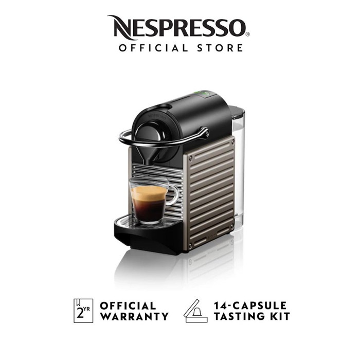 Jual TERBARU NESPRESSO PIXIE 630 COFFEE MACHINE, TITANIUM (MESIN KOPI ...