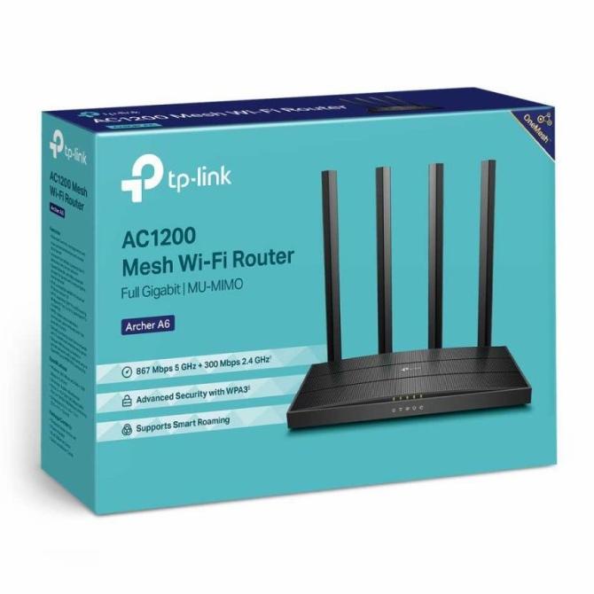 Jual TP-Link Archer A6 AC1200 Wireless MU-MIMO Gigabit Router TP LINK ...