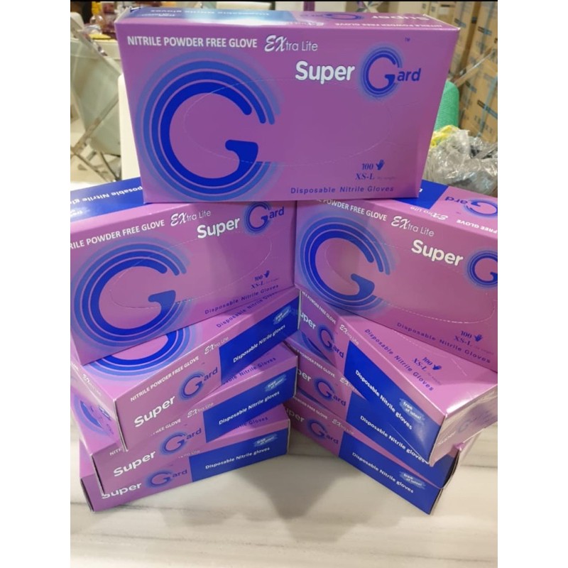 Jual sarung tangan nitril biru super gard | Shopee Indonesia