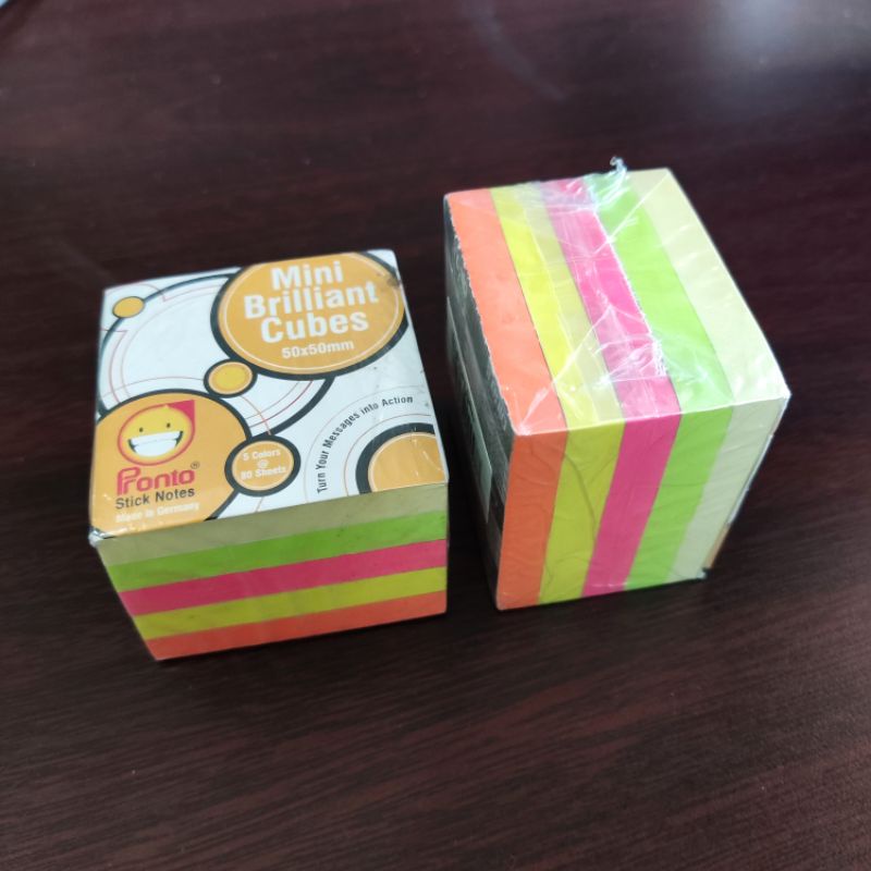 Jual Notes Tempel / Pronto Sticknotes Mini Brilliant Cubes (50 x 50 mm ...