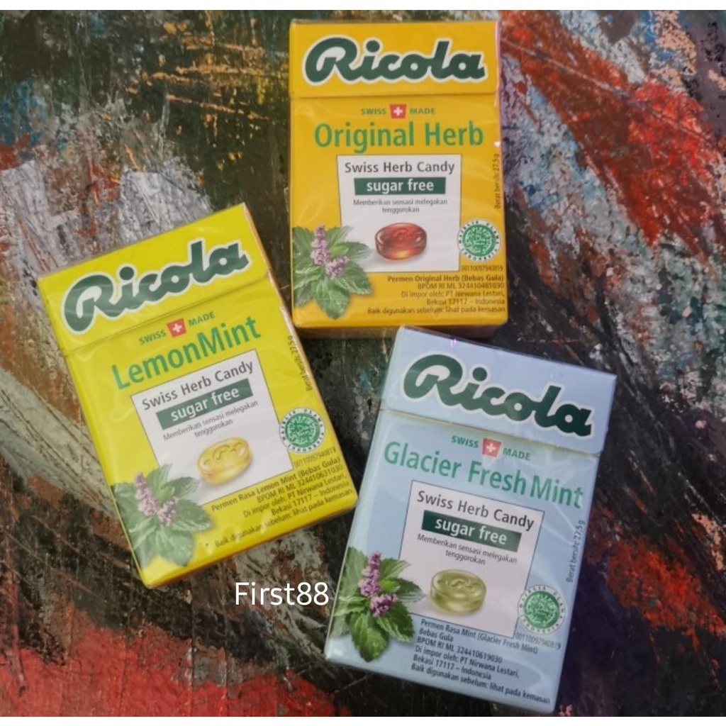 Jual Ricola Swiss Herb Candy 27.5gr Varian: - Glacier Fresh Mint - Original Herb - Lemon Mint ...