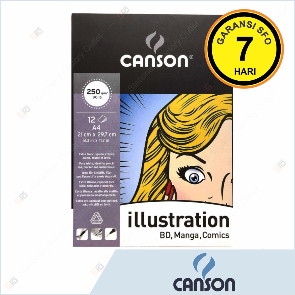 Jual Canson Illustration A4 250g - 12 sheets BD Manga Comics - SFO ...