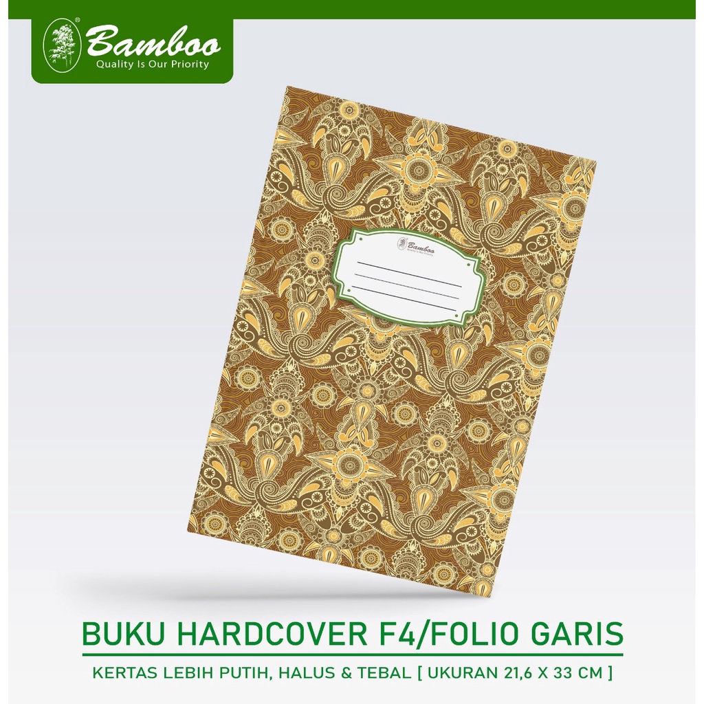 Jual Bamboo Buku Folio Garis Hard Cover ( F4 ) - Batik Series 80 Lbr ...