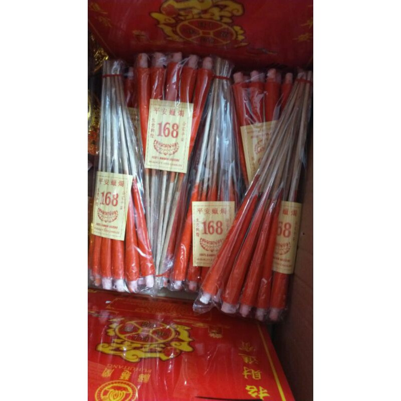 Jual Lilin sembahyang lilin merah tusuk kayu bambu 10 batang | Shopee ...