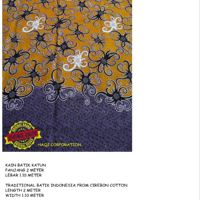 Jual Kain batik corak kuning asli cirebon | Shopee Indonesia
