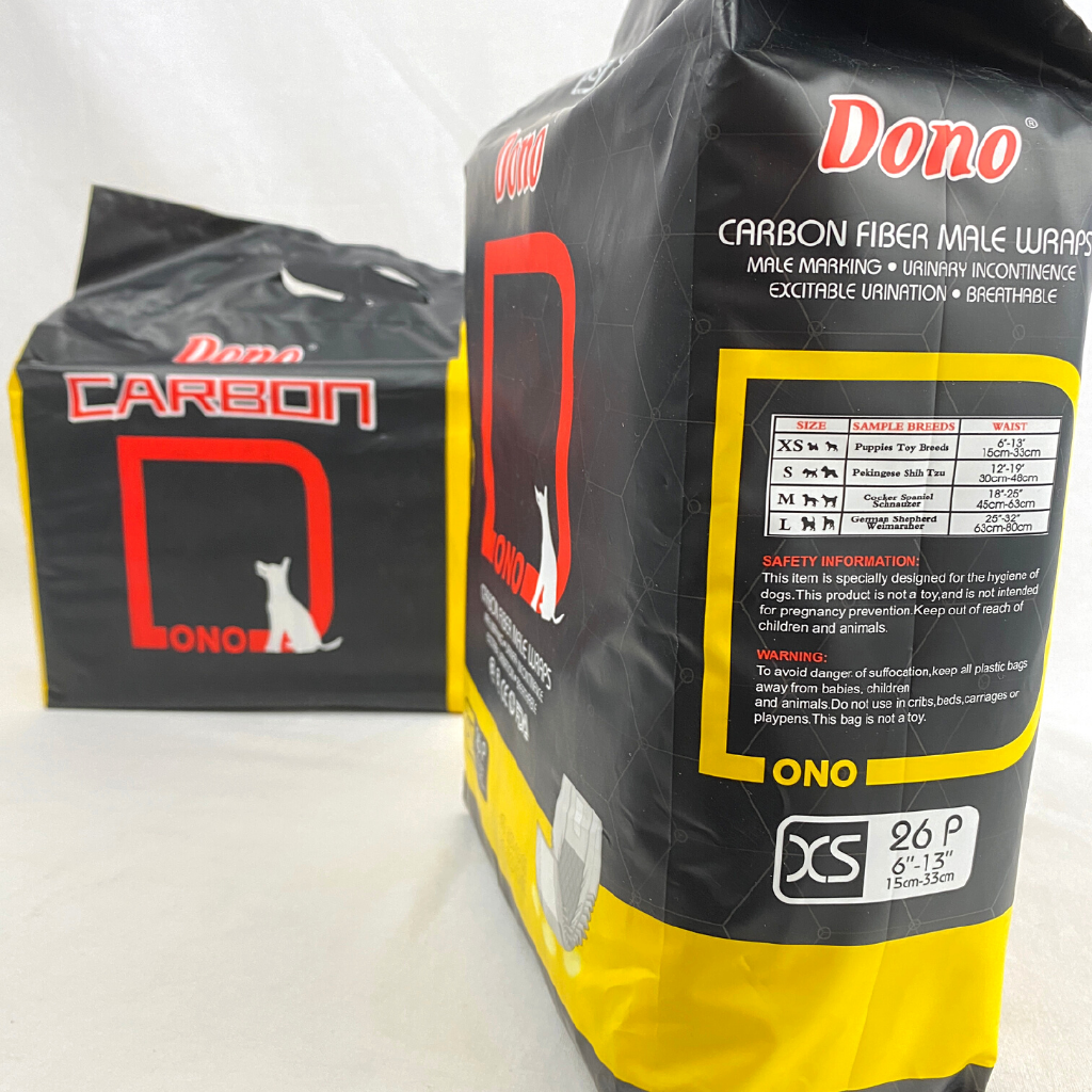 Jual DONO Disapoble MALE Diaper Carbon Fiber XSMALL 15-33cm | Shopee ...