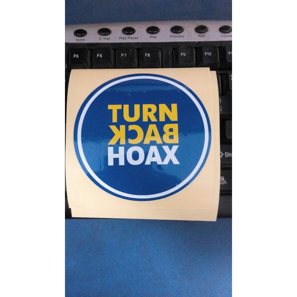 Jual cutting sticker turn back hoax | Shopee Indonesia
