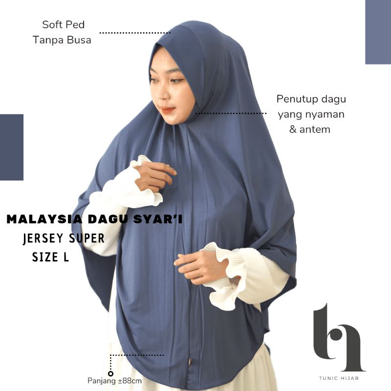 Jual Terbaru Humaira Bergo Dagu Malaysia Size XL Jumbo Syar'i | Jilbab Dagu Malaysia Jumbo ...