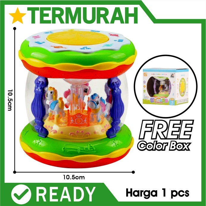 Jual MERRY GO ROUND MUSIC DRUM wonderland mainan bayi carousel anak ...