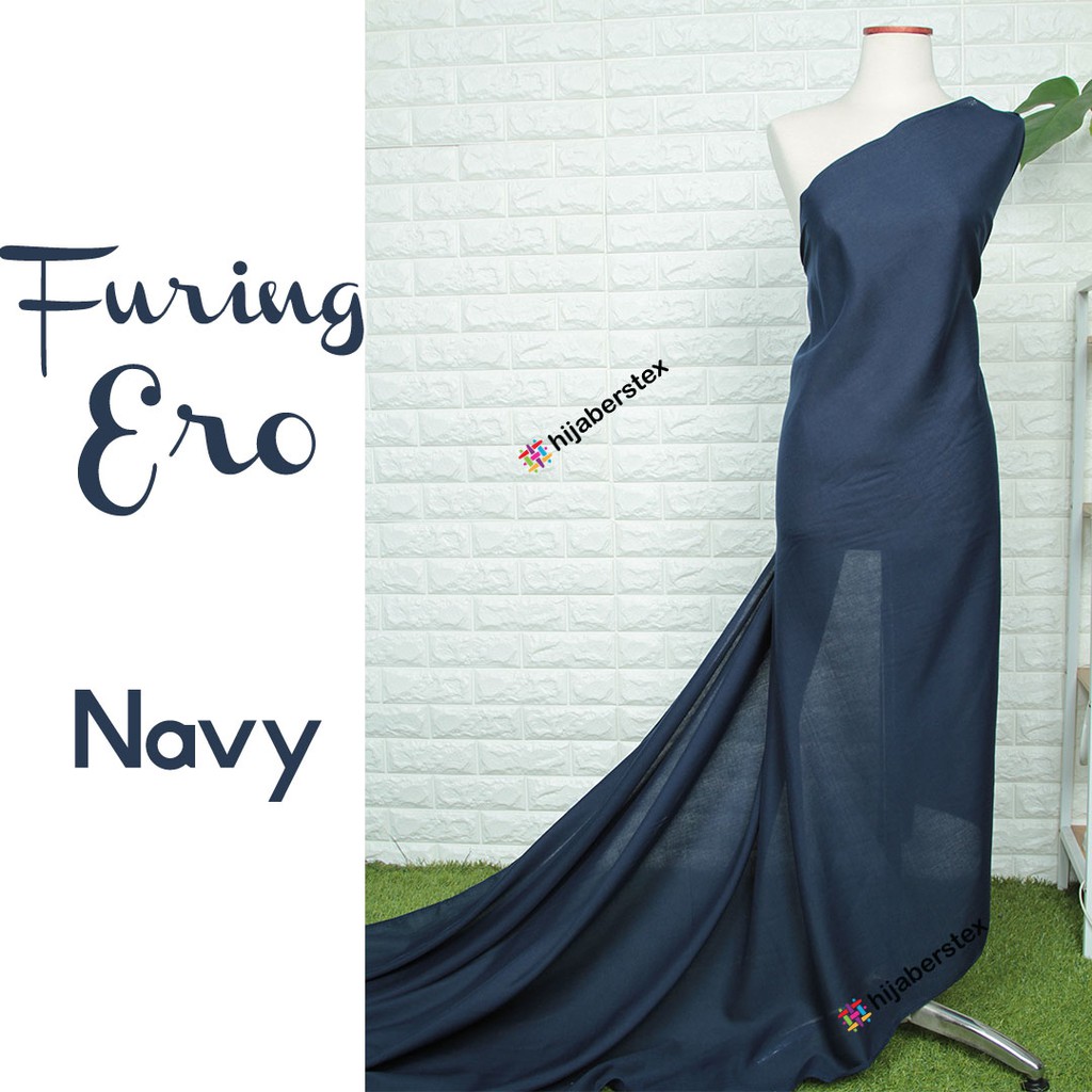 Jual 1 Meter Kain FURING ERO Navy (ecer warna) | Shopee Indonesia