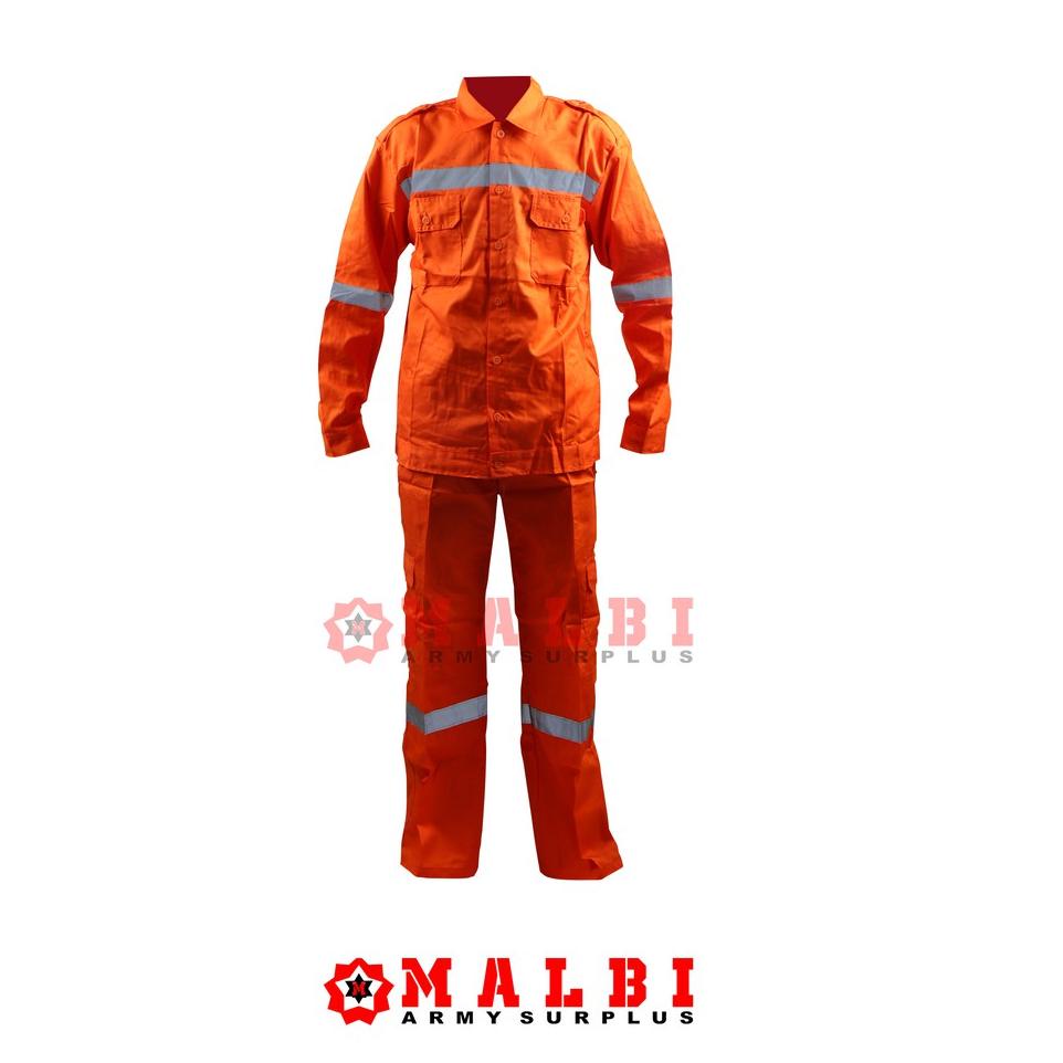 Jual Barang Pilihan.. Setelan Wearpack Baju Celana Oren Safety Kerja ...