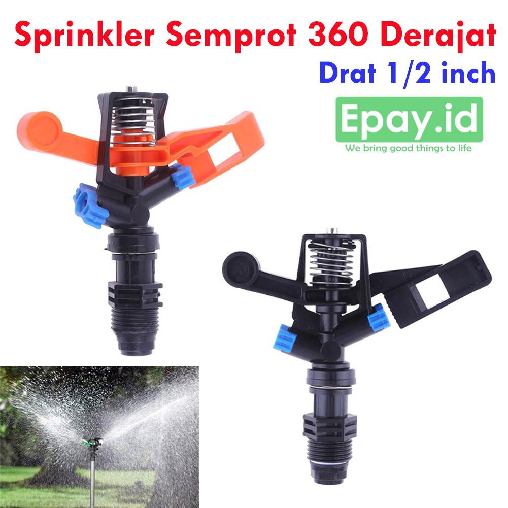 Jual Sprinkler 360 Derajat Air Rotary Sprinkle Penyiram Kebun Taman 1/2 ...