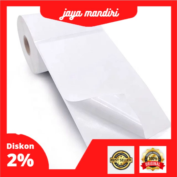 Jual Kertas Label Sticker Barcode Thermal 100 x 150 mm 1 Roll Isi 500 ...