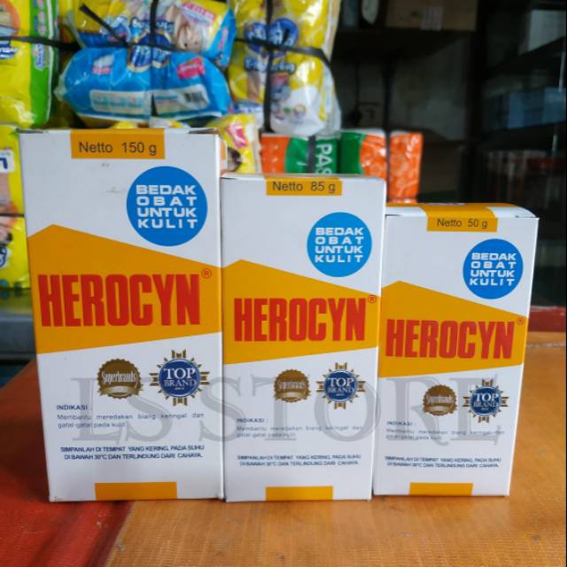Jual BEDAK OBAT KULIT HEROCYN POWDER 50 85 150 GR GRAM | Shopee Indonesia
