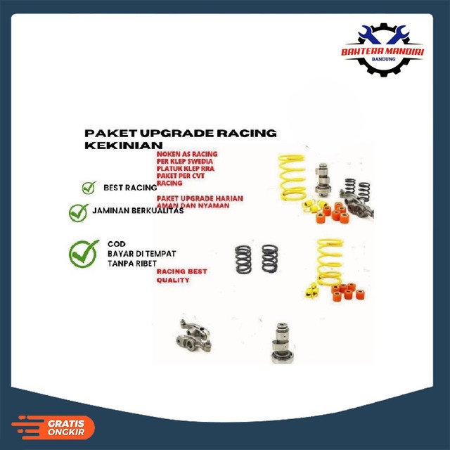 Jual PAKET UPGRADE KEKINIAN RACING NOKEN AS, PER KLEP PLATUK KLEP ...