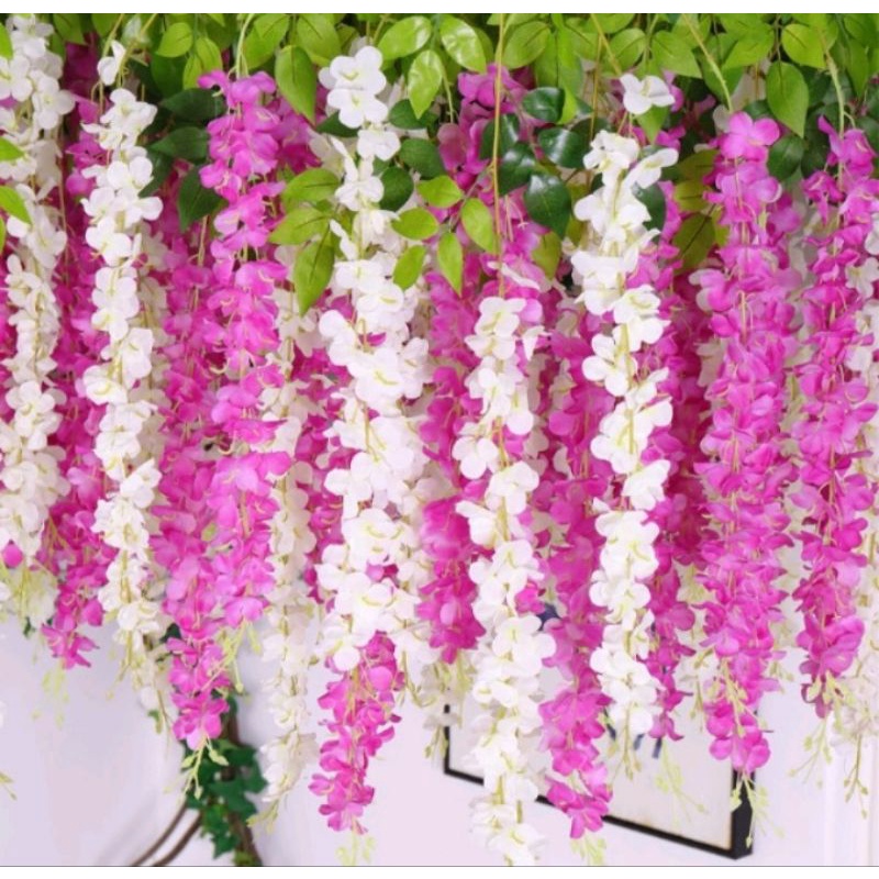 Jual bunga wisteria jumbo artificial pertangkai | Shopee Indonesia