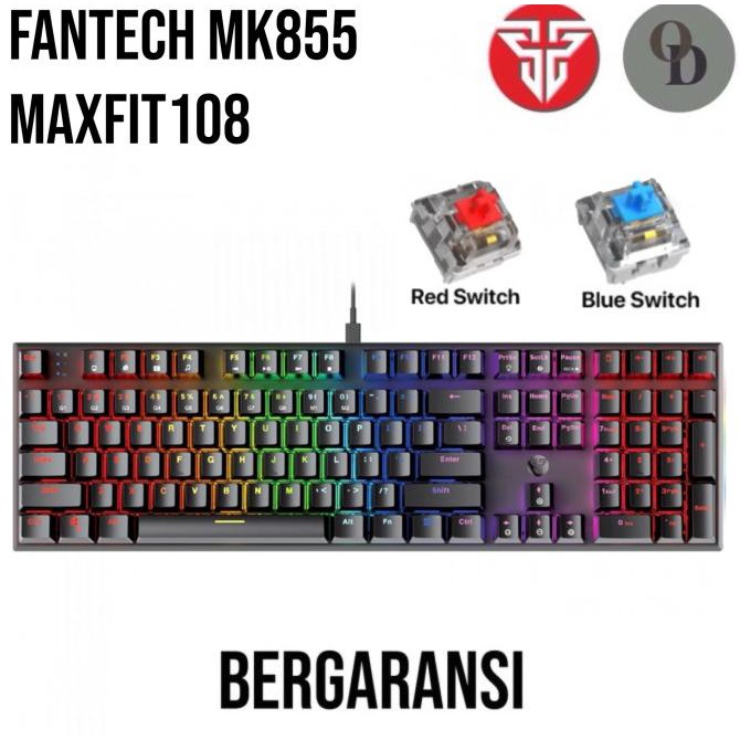 Jual Fantech Mk855 Maxfit108 Mechanical Gaming Keyboard Kekostore51 | Shopee Indonesia