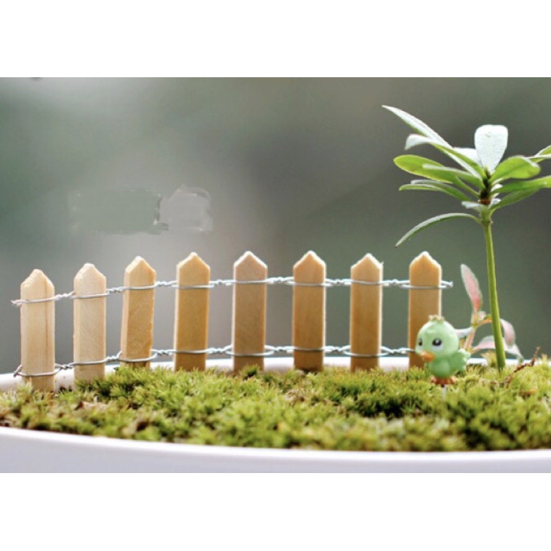 Jual miniatur pagar kayu warna warni utk terrarium, diorama, maket, art ...